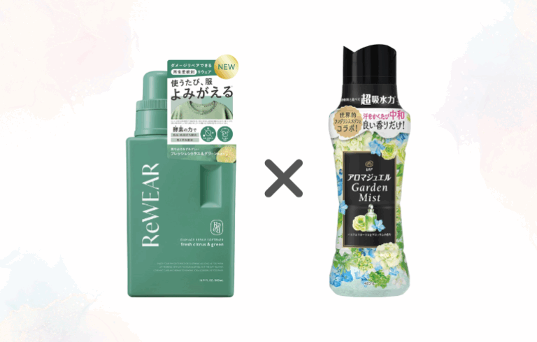 【組み合わせ】ReWEAR フレッシュシトラス × レノア アロマジュエル パステルフローラル